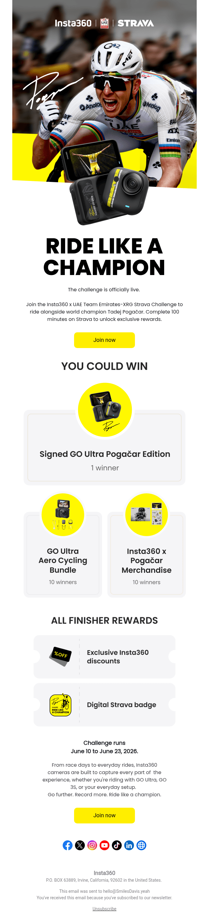 Ride Like a Champion with Insta360 x UAE Team from Insta360 - Desktop ...